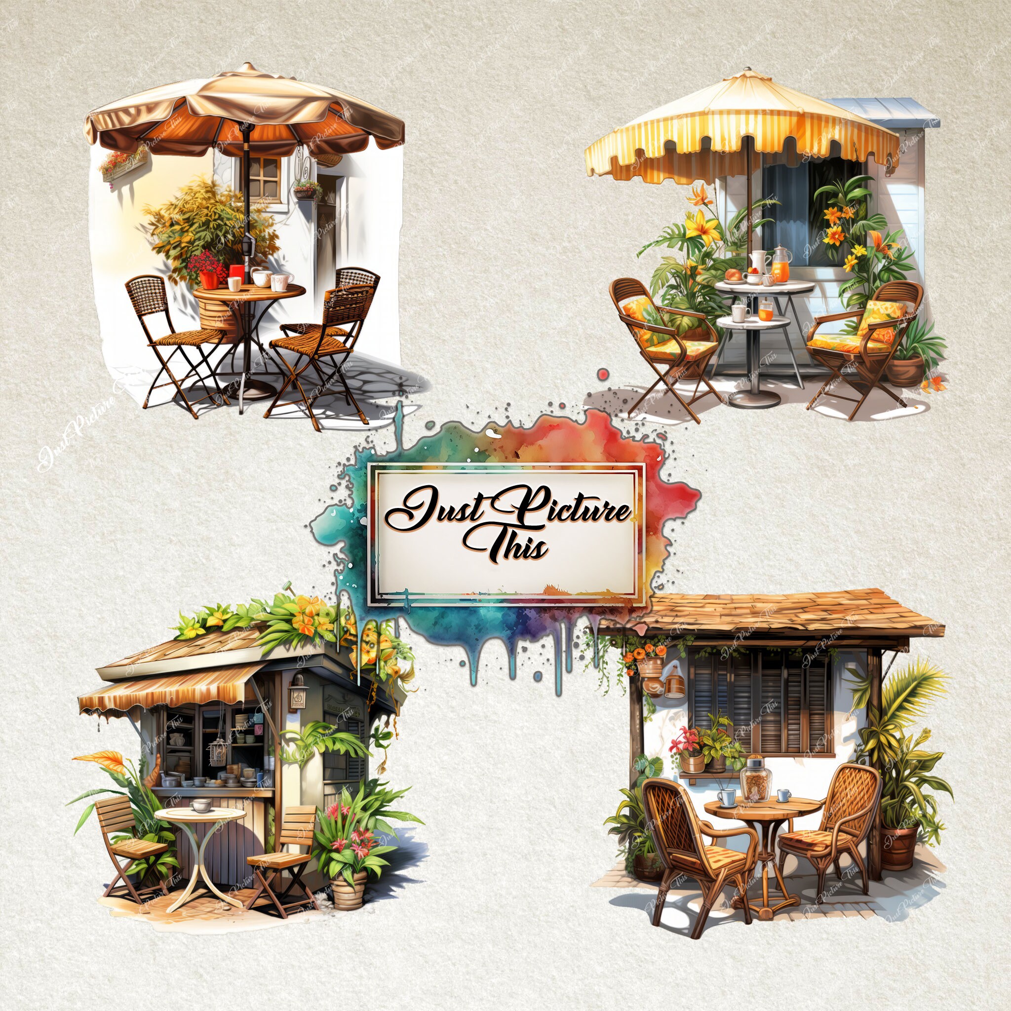 Coffee Shop Clipart: Barista Lounge Illustrations (PNG Transparent ...