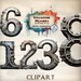 Steampunk Numbers Clipart: Mechanical Theme (transparent PNG) - Etsy