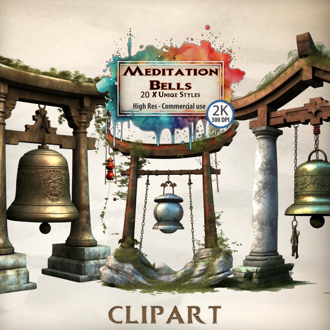 Bell Clipart Meditation Gong Graphics Chinese Style Mind Body ...
