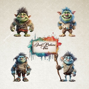 Troll Clipart Cartoon Trolls Graphics for Children Fairy Tale Ogres ...