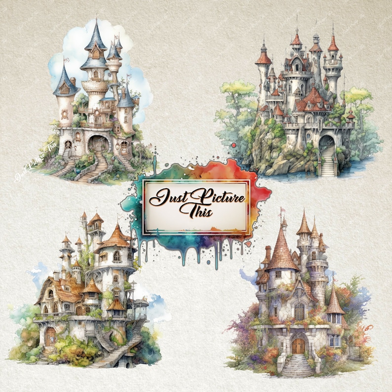 Fairytale Clipart Fairytale Castle Clipart Bundle Fairytale - Etsy