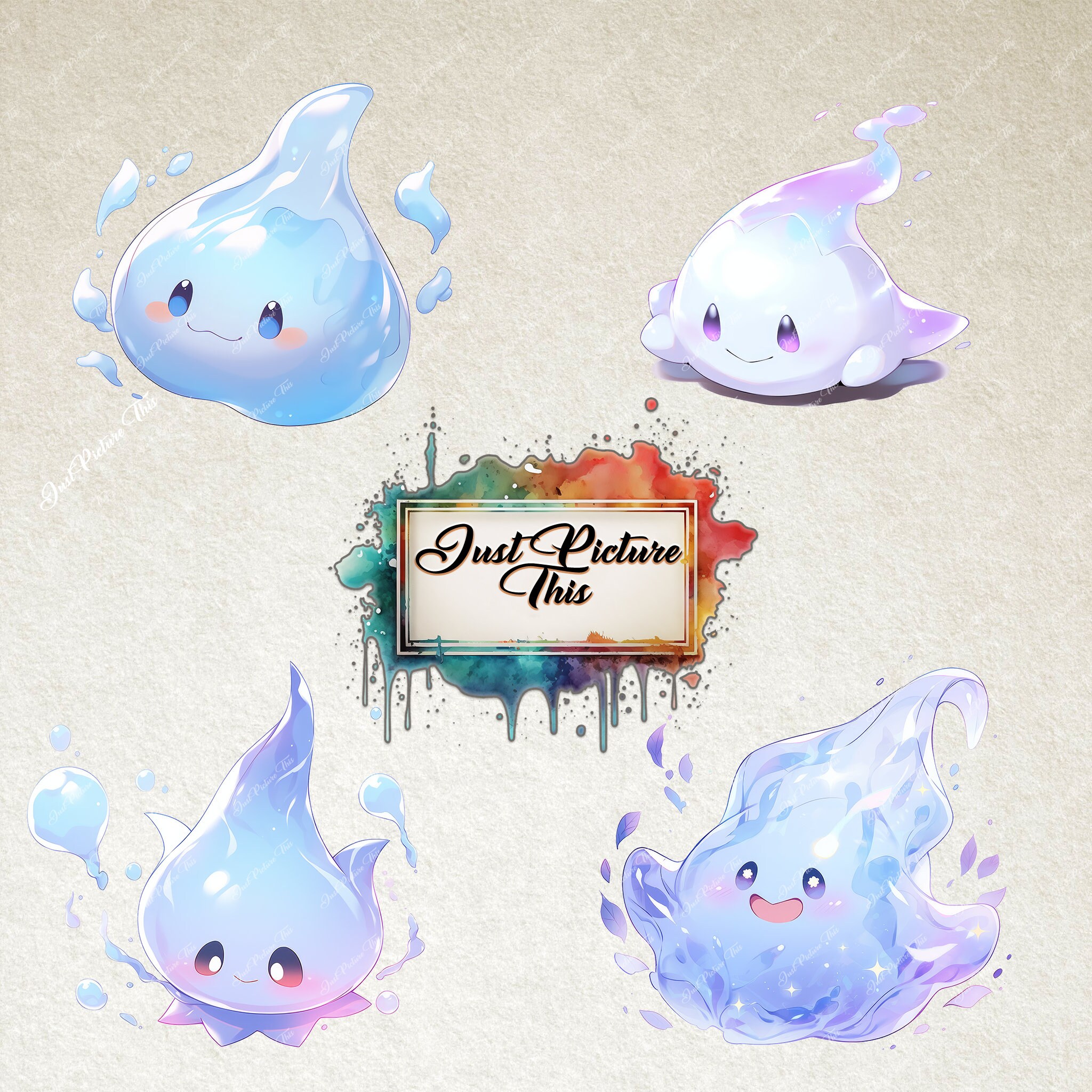 Anime Wisp Clipart: Fantasy Cartoon PNG Graphics (digital Download) - Etsy