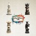 Gothic Horror Chess Clipart: Fantasy Chess Pieces PNG (commercial Use ...