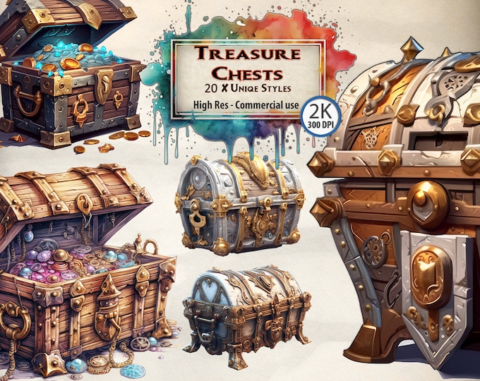 Epic Adventure Treasure Chests PNG Set for Imaginative Play | Perfect ...