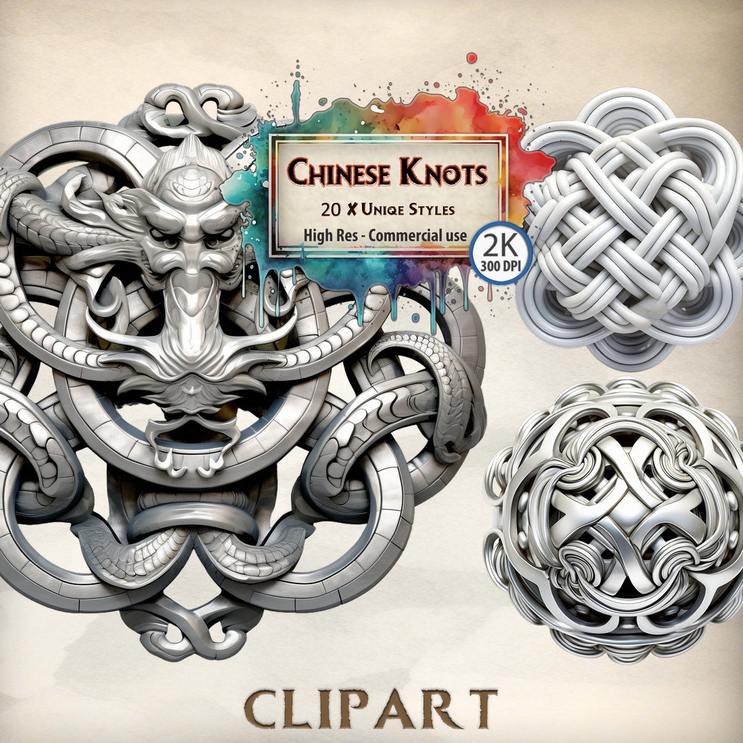 Chinese Knot Clipart: Pan Chang Graphics, Good Luck Knots (PNG ...