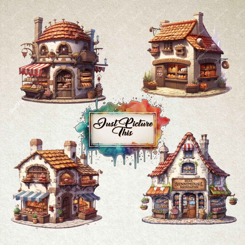 Baker Clipart Fantasy Bakers Shop Fairy Tale Baking Enchanted - Etsy