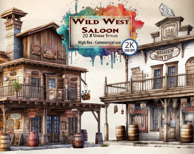 Old West Art Saloon Scene Enlarged Print Semi-gloss Old West 13x19 Inch ...