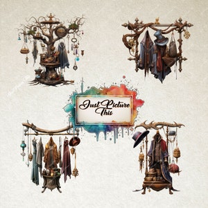 Wizard Clipart Wizards Wardrobe Graphic Design Templates Witch Clothes ...