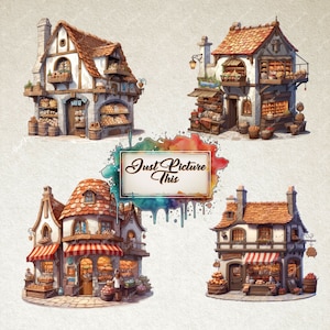 Baker Clipart Fantasy Bakers Shop Fairy Tale Baking Enchanted Desserts ...