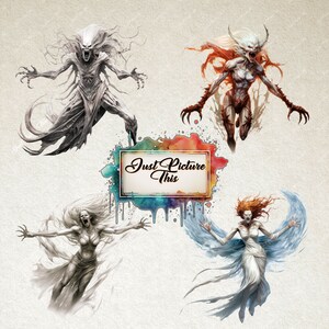 Screaming Banshee Clipart Horror Fantasy Mythical Creatures Halloween ...