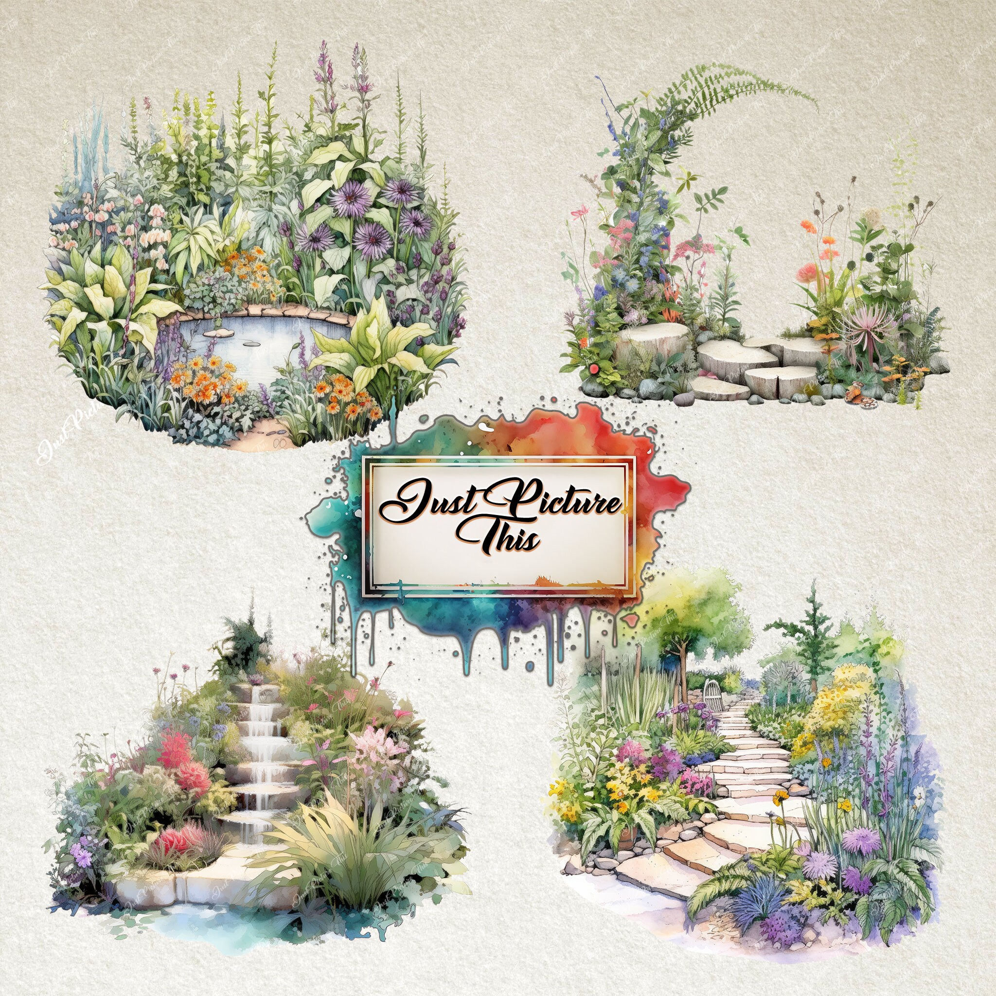 Summer Garden Clipart Gardening Clipart Bundle Summertime - Etsy Canada