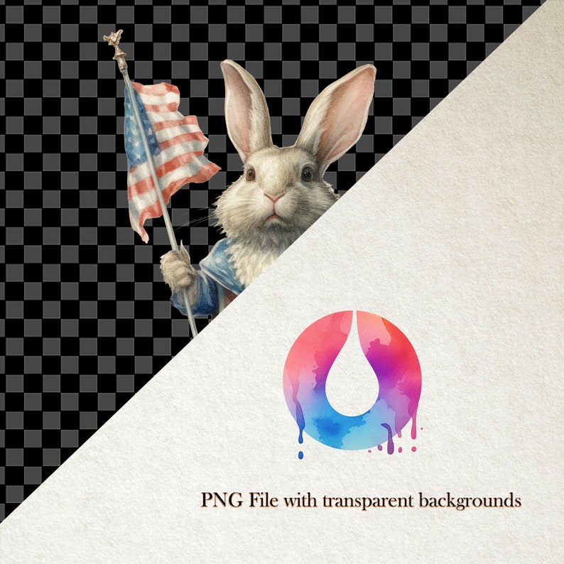 4th of July Clipart Rabbit Clipart Bundle July 4th - Etsy