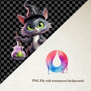 Kids Halloween Clipart Bundle Massive Graphics Pack Zombie Witch Trick ...