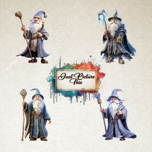 Wizard Clipart Cute Children's Cartoon Style Graphics Fantasy RPG ...