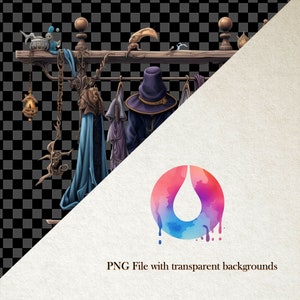 Wizard Clipart Wizards Wardrobe Graphic Design Templates Witch Clothes ...