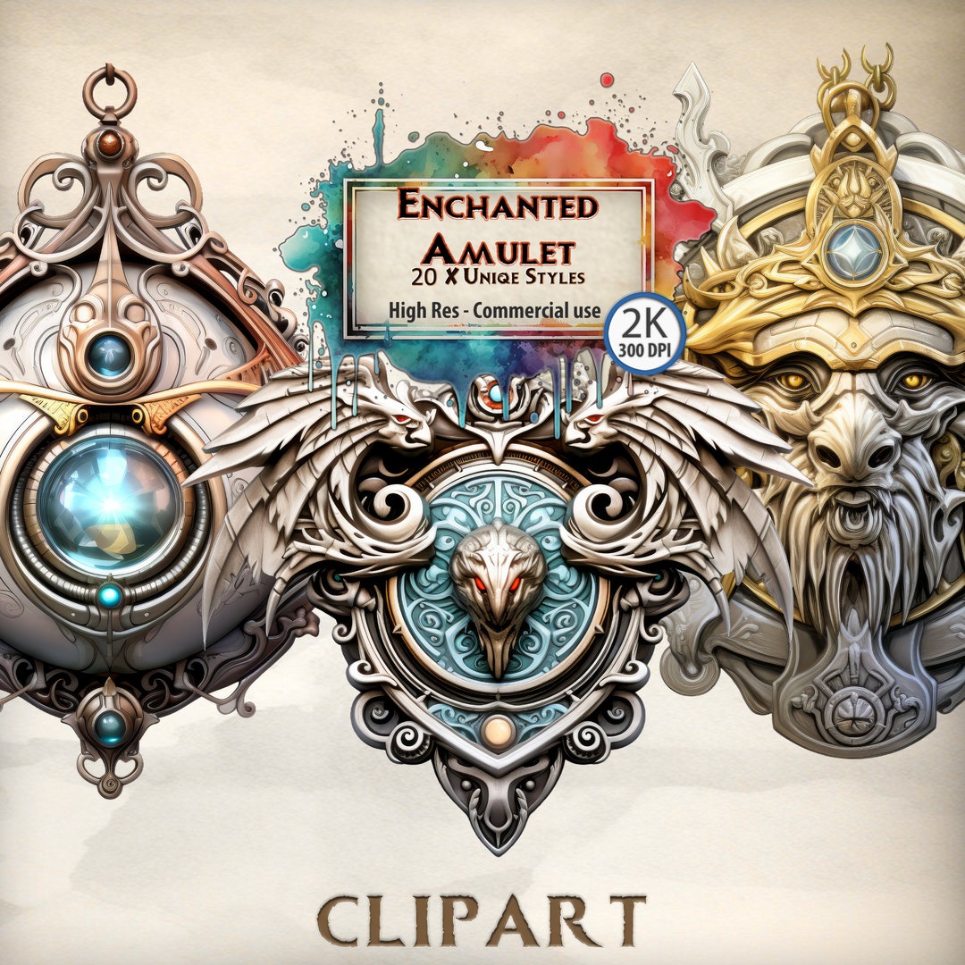 Amulet Clipart Fantasy Magical Locket Graphics Mythical Talisman Fairy ...