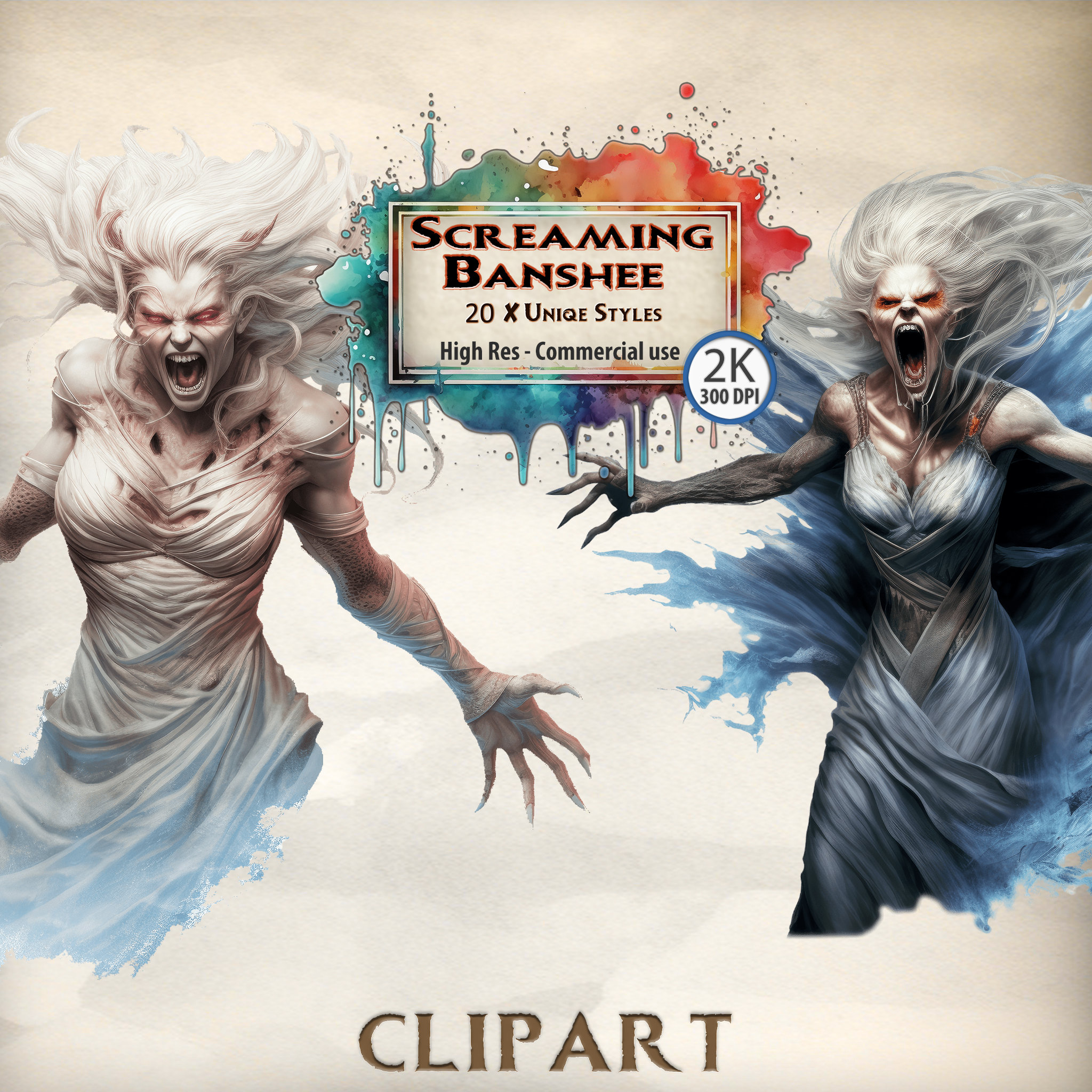 Screaming Banshee Drawing