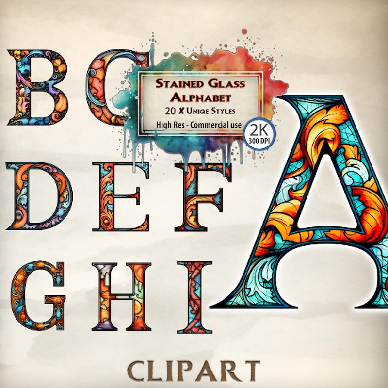 Stained Glass Letters - Etsy