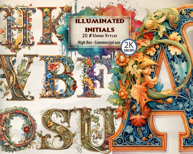 Renaissance Illuminated Letter. Hand Painted and Hand Gilded With 24k ...