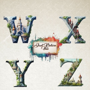 Fairy-tale Letters Clipart Illuminated Alphabet Graphics Fantasy Fonts ...