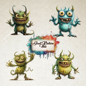 Children's Monsters Clipart Bundle: Fun & Friendly Monster ...