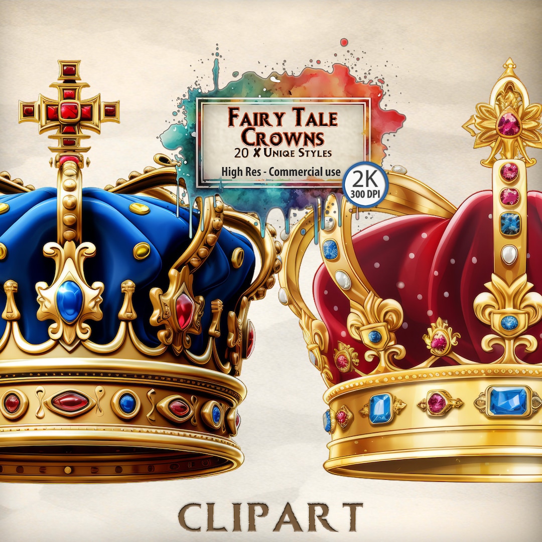 Crown Clipart Fairy Tale Crowns Prom King and Queen Crown Jewels ...