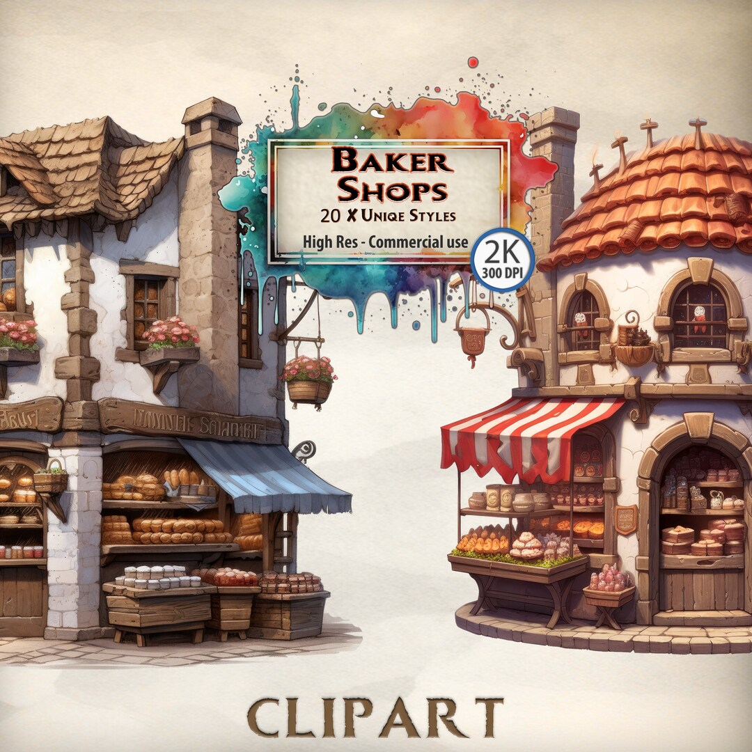 Baker Clipart Fantasy Bakers Shop Fairy Tale Baking Enchanted Desserts ...