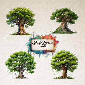 Tree Clipart Fairy Tale Trees Fantasy Tree Graphics Oak Willow Birch ...