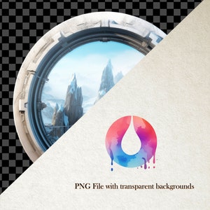 Sci-fi Window Clipart Futuristic Spaceship Windows for Galactic Designs ...