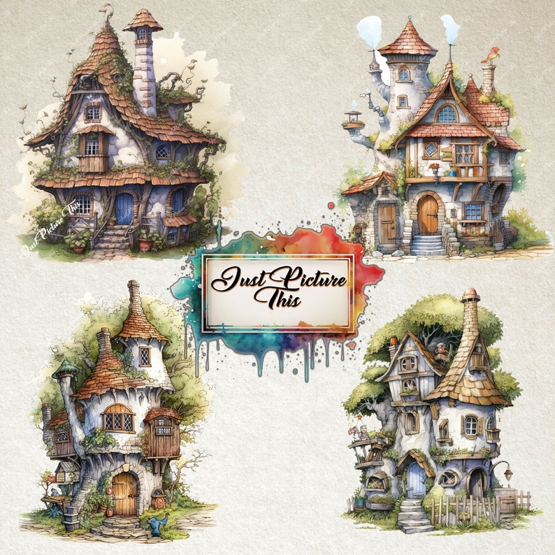 Fairy House Clipart Fairy Clipart Bundle Fairy Tale House - Etsy