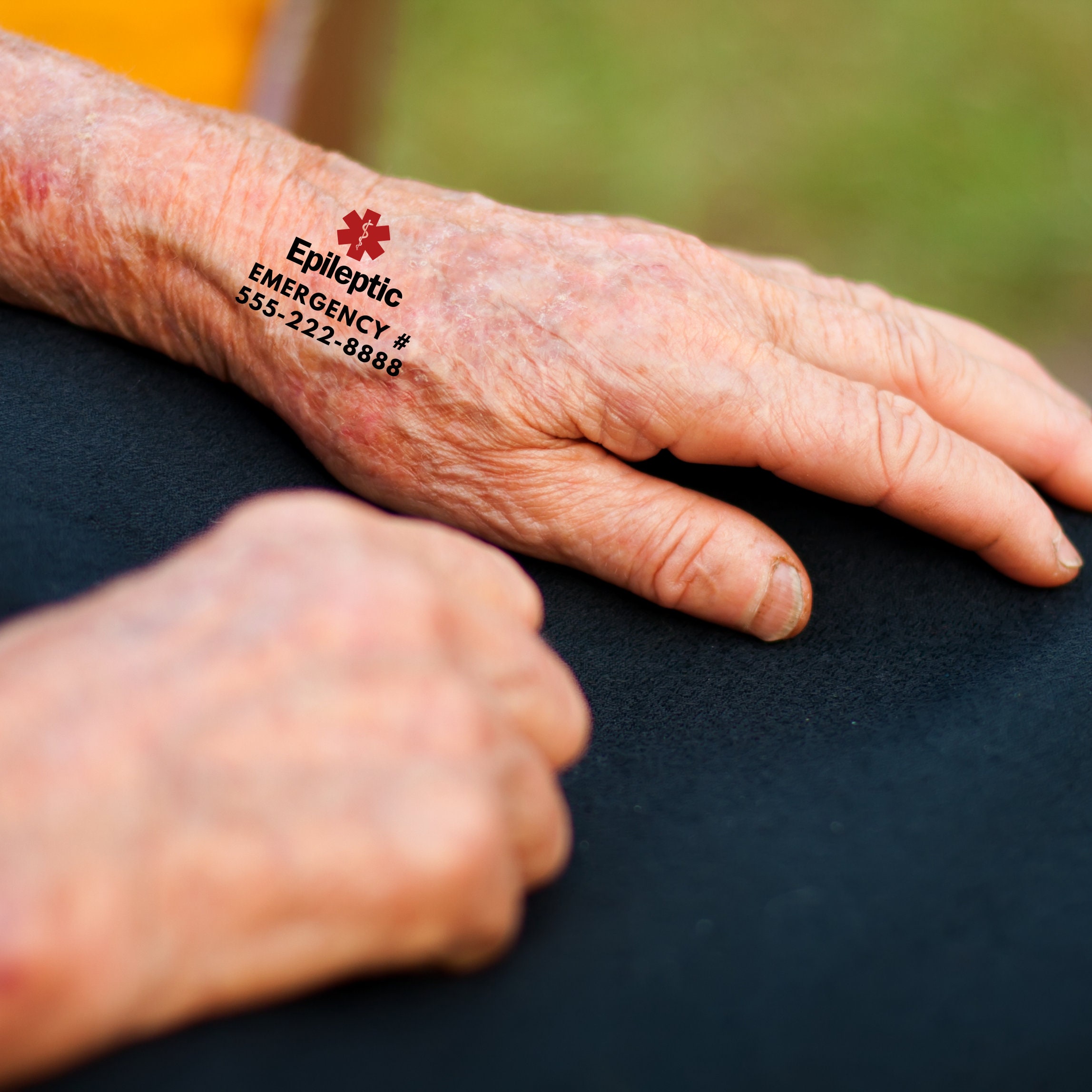 Emergency Contact Tattoo for Children and Elderly, Memory Care Safety ...