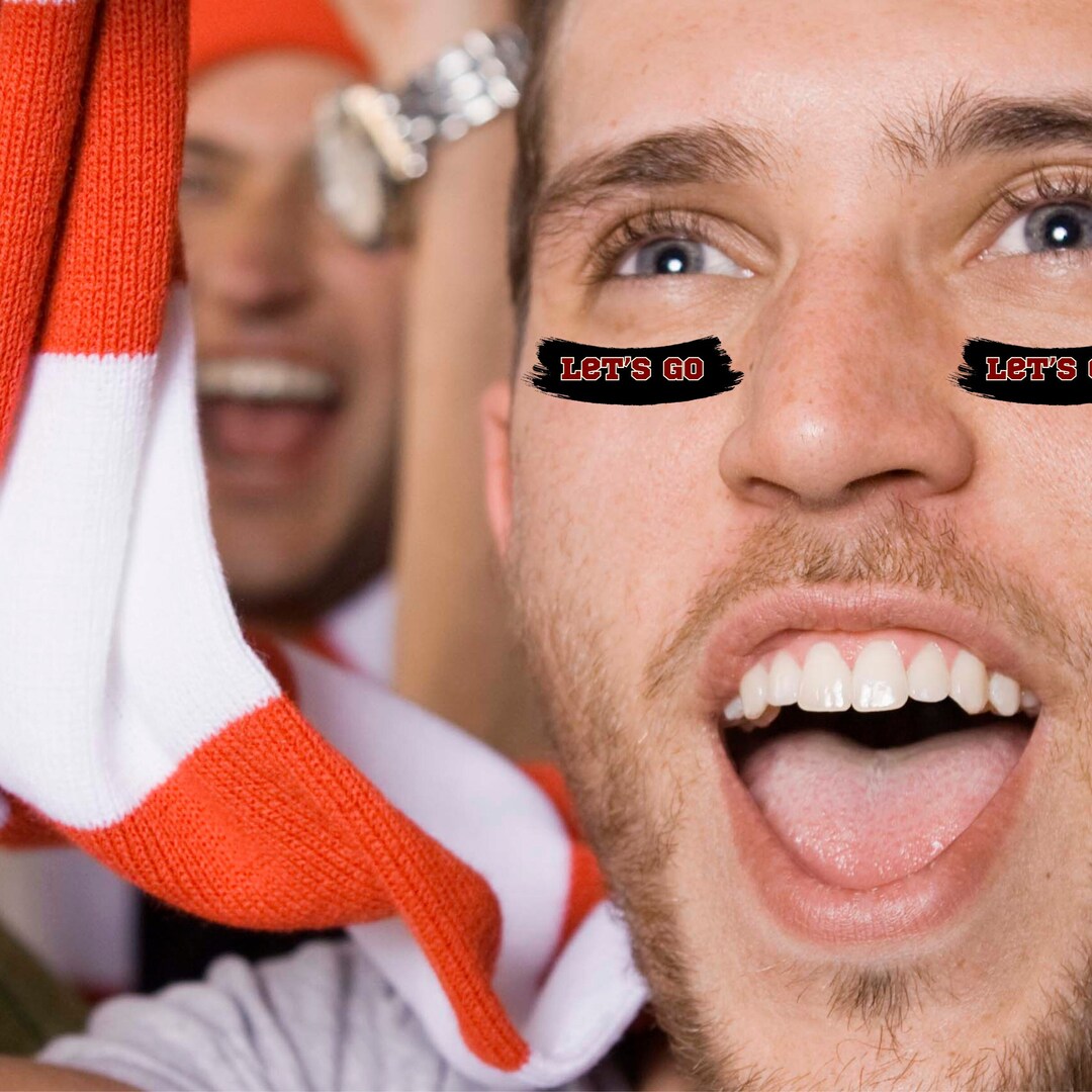 Game Day Under-eye Temporary Tattoo, Custom Sports Color Favors ...