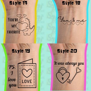 Personalized Tattoo Station Tattoos for Weddings, Bulk Custom Wedding ...