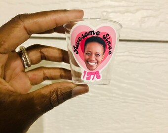 50 1oz. Personalized Plastic Shot Cups for Men or Women Birthday Party ...