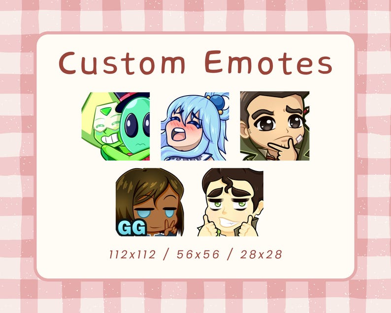 Custom Twitch Emotes for Streamer | Youtube, Twitch, Discord | Chibi ...