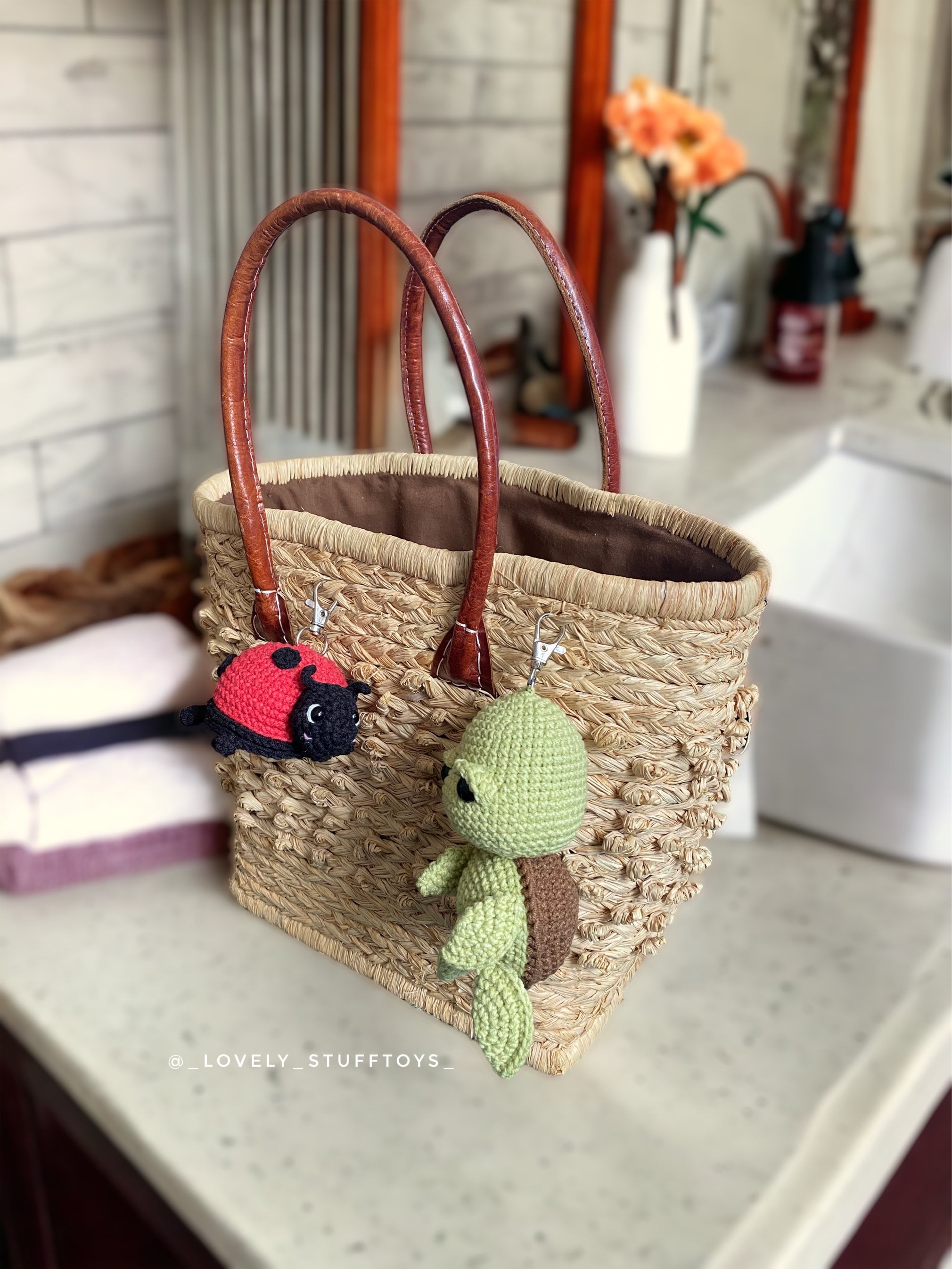 Ladybird Keychain Crochet Pattern Amigurumi Keyring Backpack - Etsy