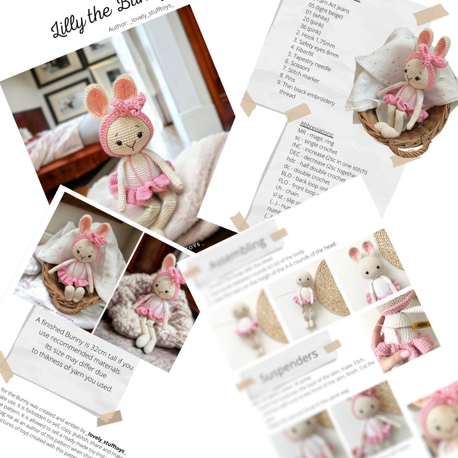 Lilly Amigurumi Bunny Pattern Lilly the Bunny Pattern Bunny - Etsy