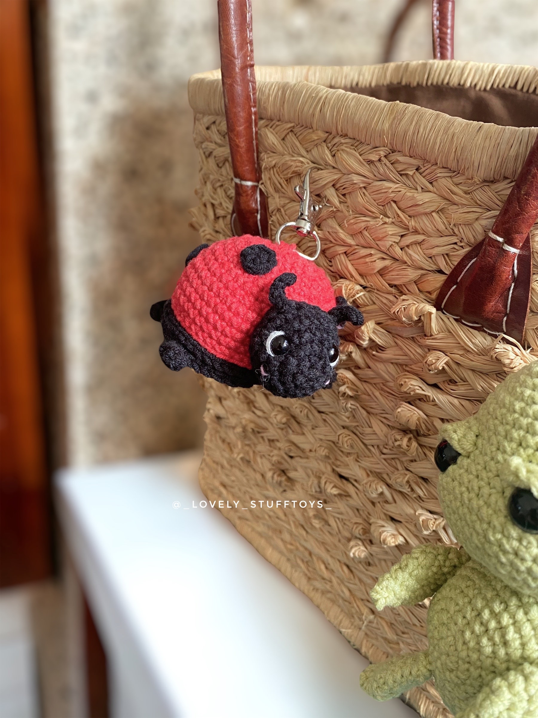 Ladybird Keychain Crochet Pattern Amigurumi Keyring Backpack - Etsy