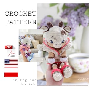 Amigurumi Cow Pattern, the Cow Pattern, Cow Pattern, PDF Tutorial ...