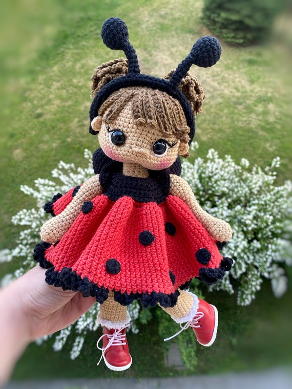 Lady Bird Amigurumi Pattern Crochet Amigurumi Doll Of A Ladybird