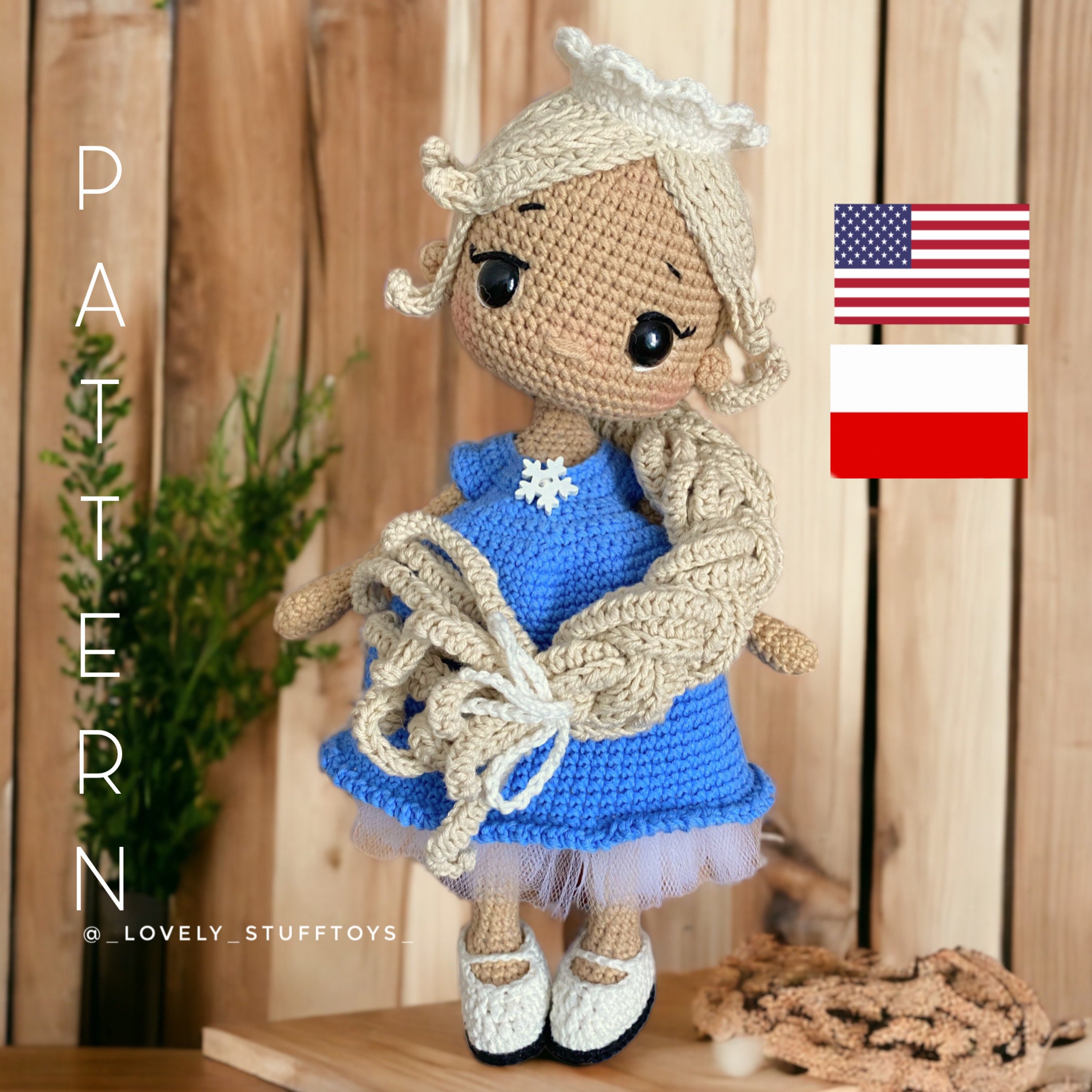 Elsa Amigurumi Doll Pattern Doll Crochet Pattern Cute Sweet - Etsy