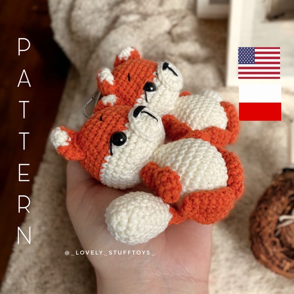 Crochet Fox Keychain - Etsy