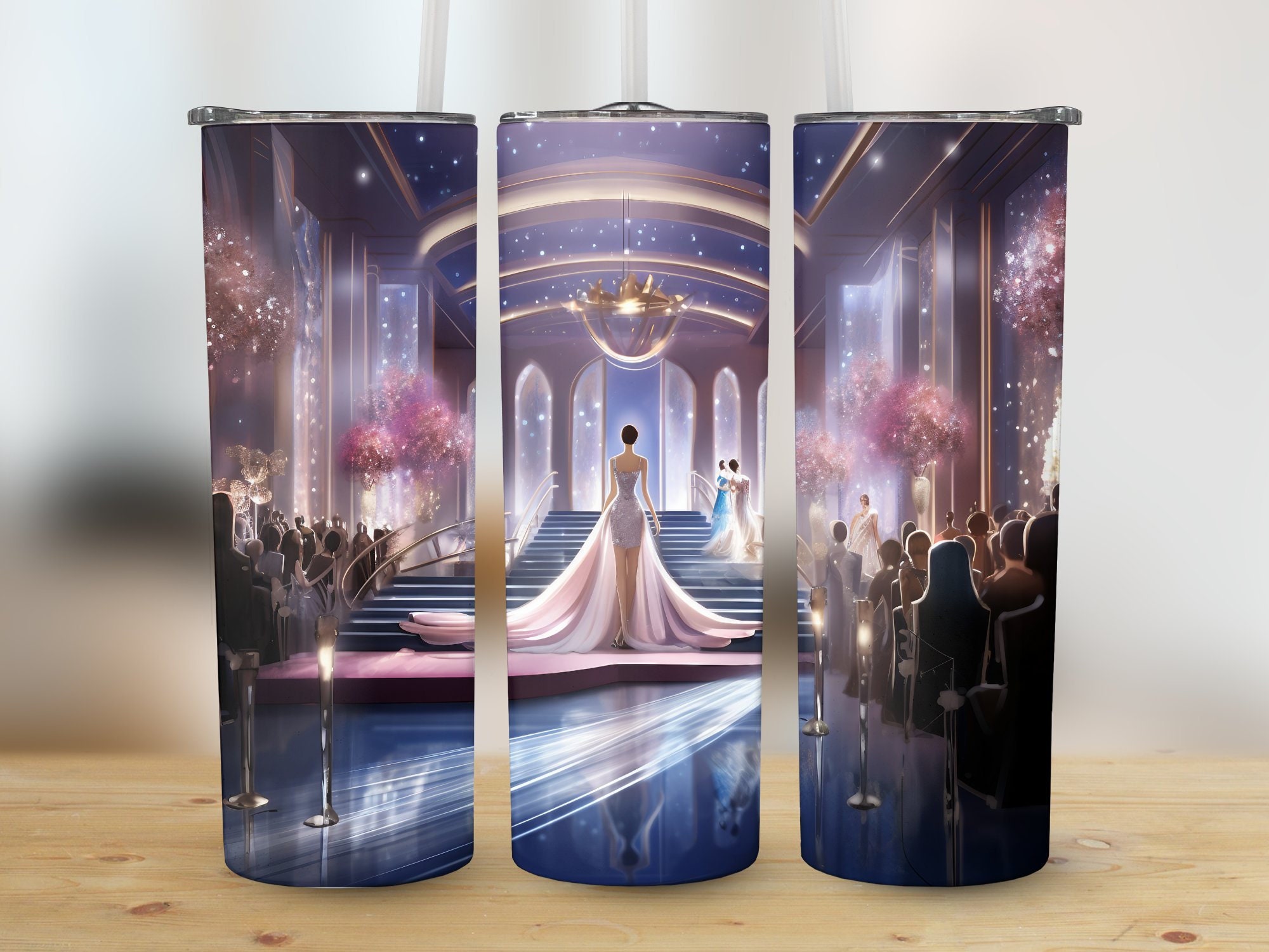 Twilight Tumbler Wrap: Radiant Glitter-infused 20oz Artwork - Etsy
