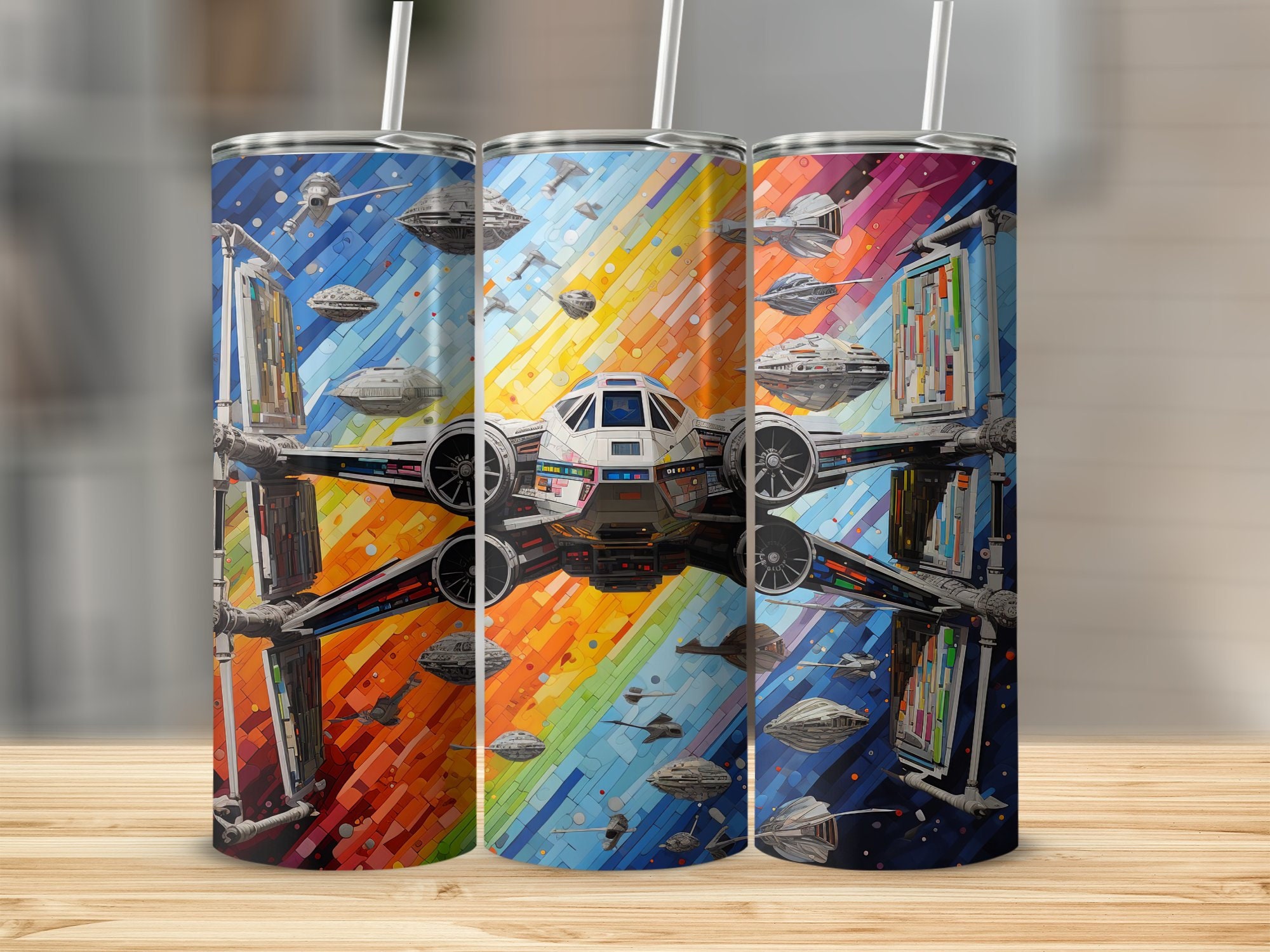 Star Wars Galaxy Art: 20oz Tumbler Wraps With Iconic Jedi, Skywalker ...