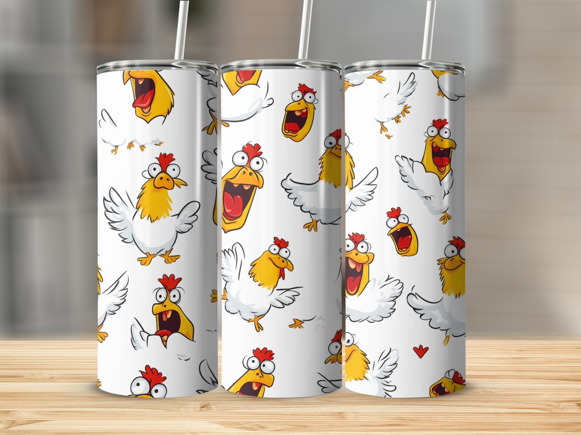Funny Animal Fiesta on 20oz Tumbler Wrap: Horses, Cows, Sheep, Chickens ...