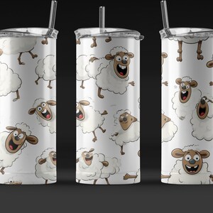 Funny Animal Fiesta on 20oz Tumbler Wrap: Horses, Cows, Sheep, Chickens ...