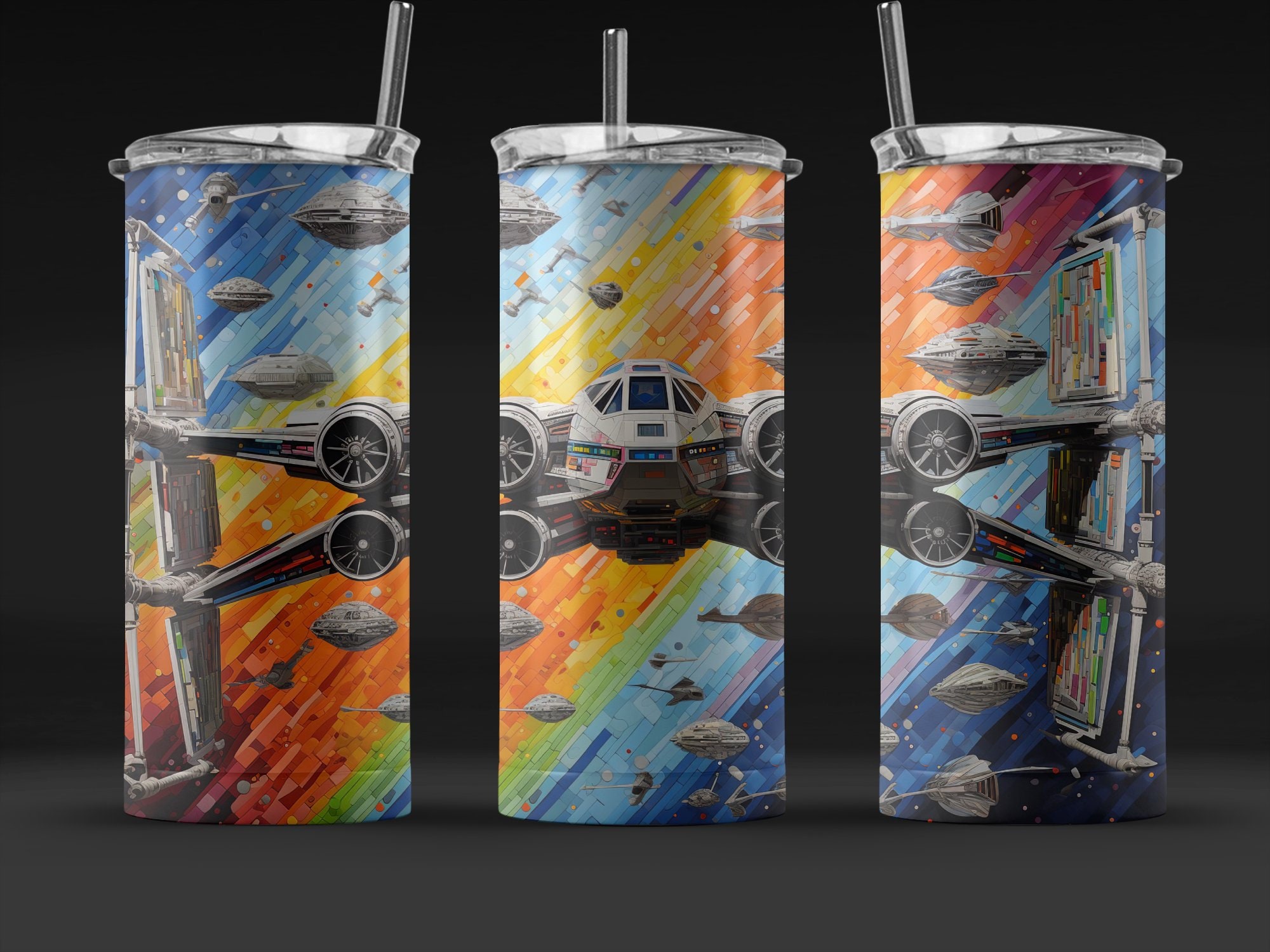 Star Wars Galaxy Art: 20oz Tumbler Wraps With Iconic Jedi, Skywalker ...