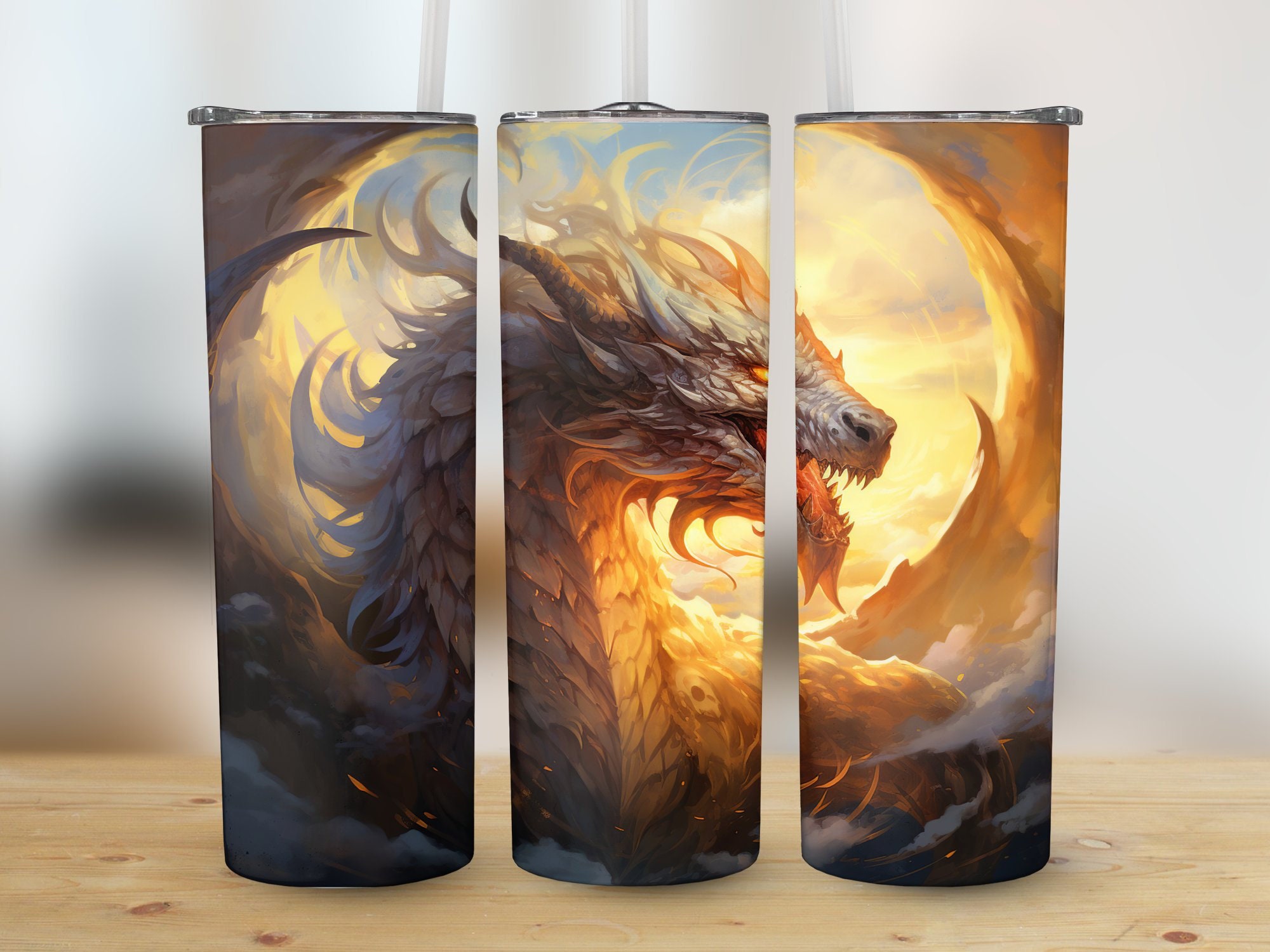 Dragons of Majesty & Mystery: Sublimation Wrap for 20oz Tumblers Dive ...