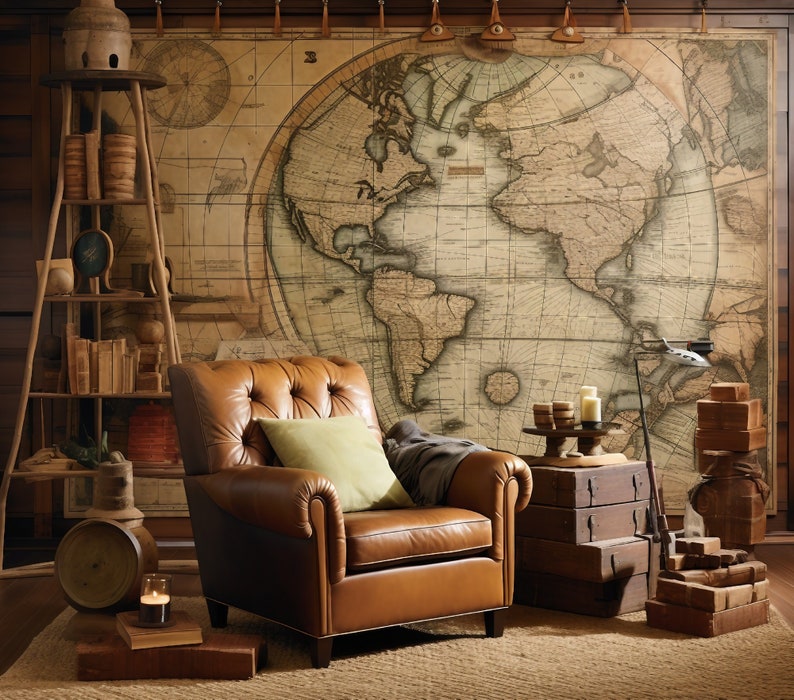 Old-world Voyage: Nostalgic Cartography Artwork on 20oz - Etsy