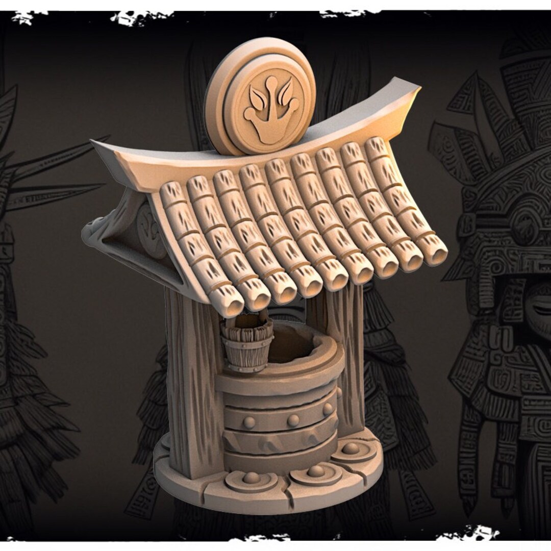 Japanese Fountain 32 Mm Scaling Role Play Accessories Terrain TTRPG ...